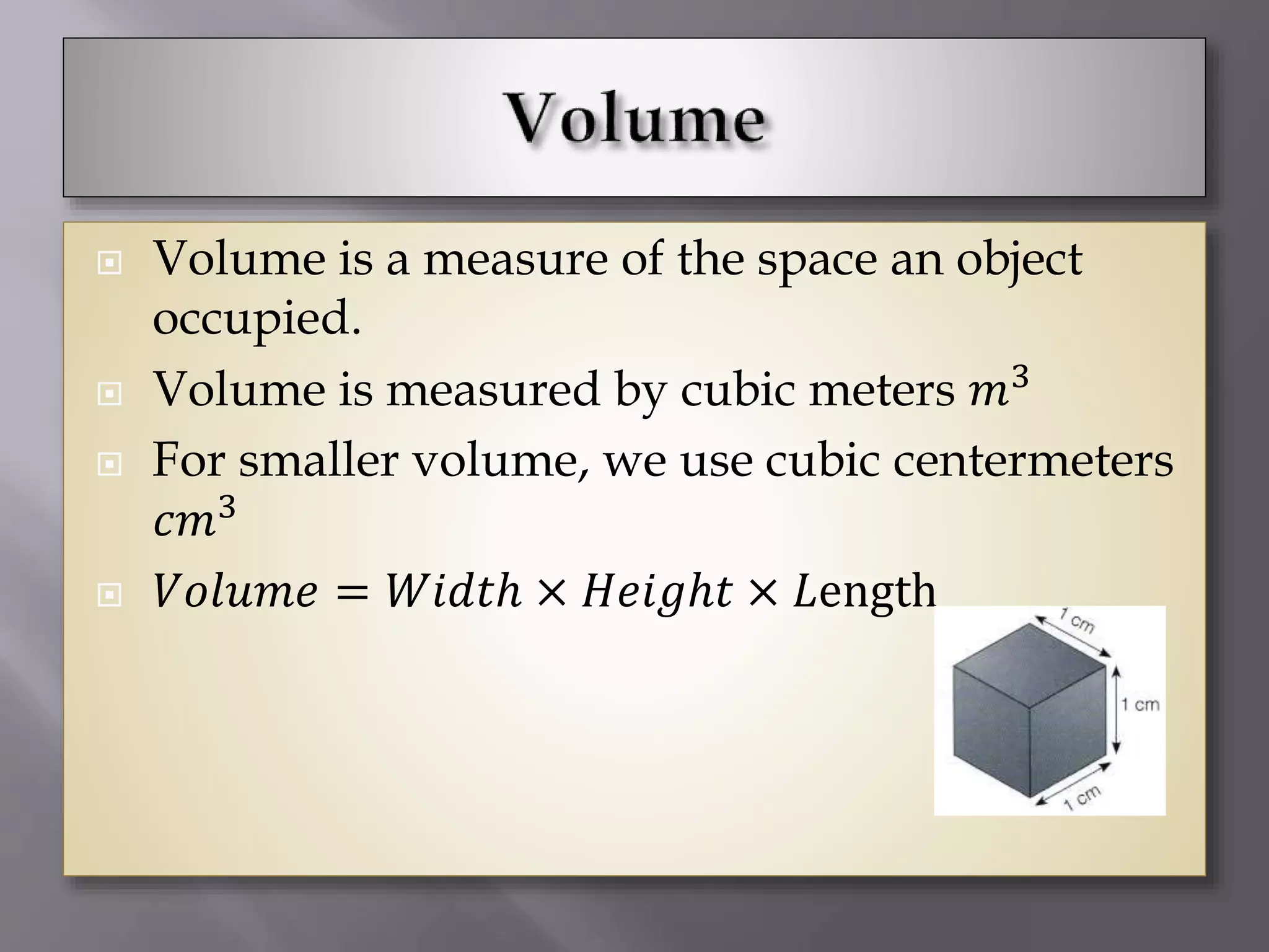 Measurement of length, volume, weight, temperature, time in laboratory ...