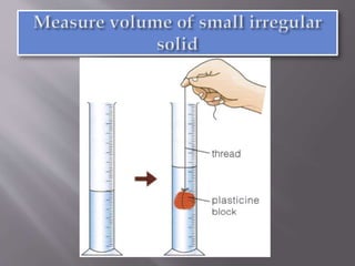Measurement of length, volume, weight, temperature, time in laboratory ...