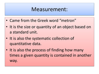 Measurement | PPT
