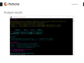 Measurement .Net Performance with BenchmarkDotNet | PPTX