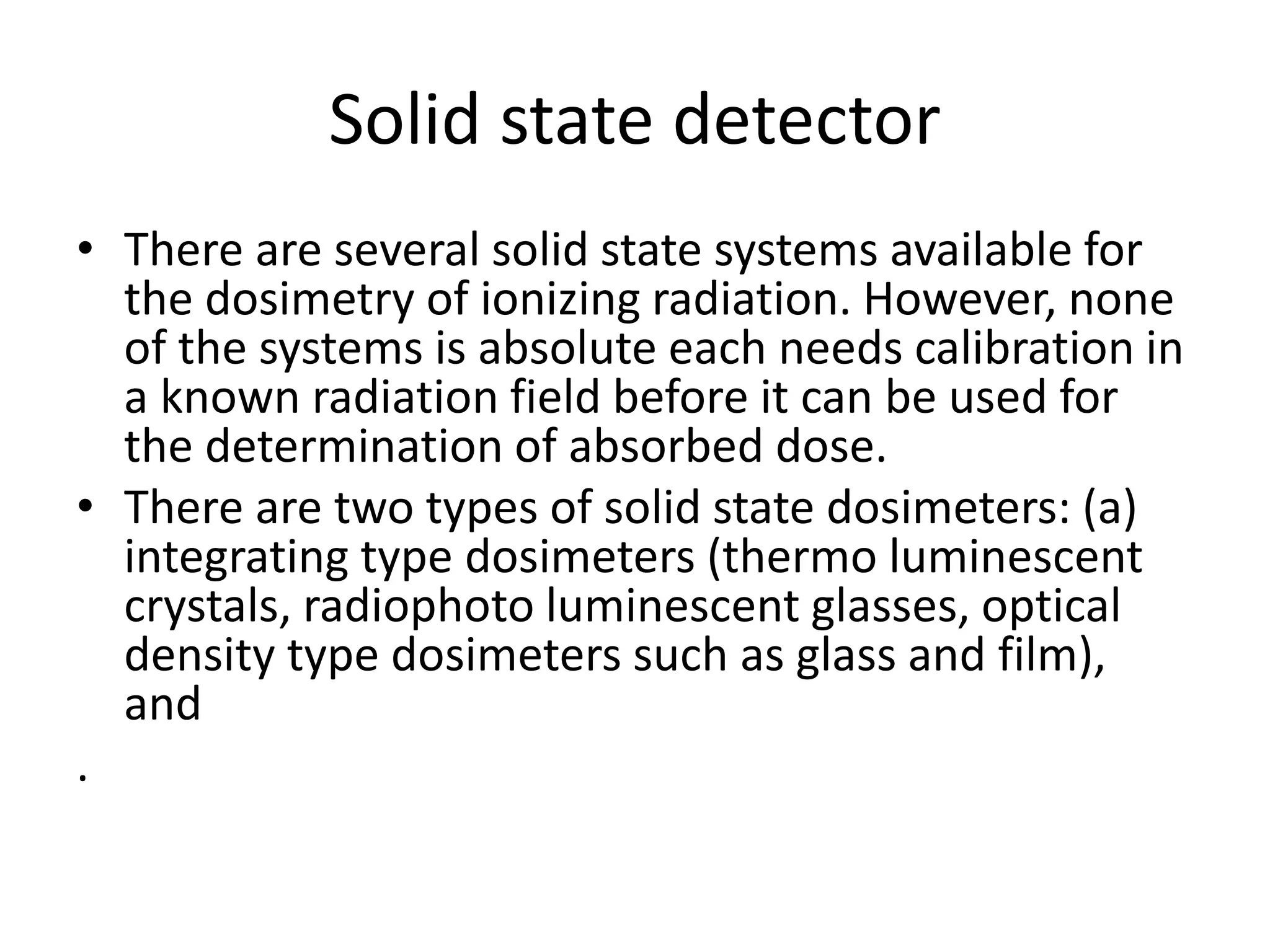 Measurement of Radiation (Thimble Ionization Chamber, Free air ...