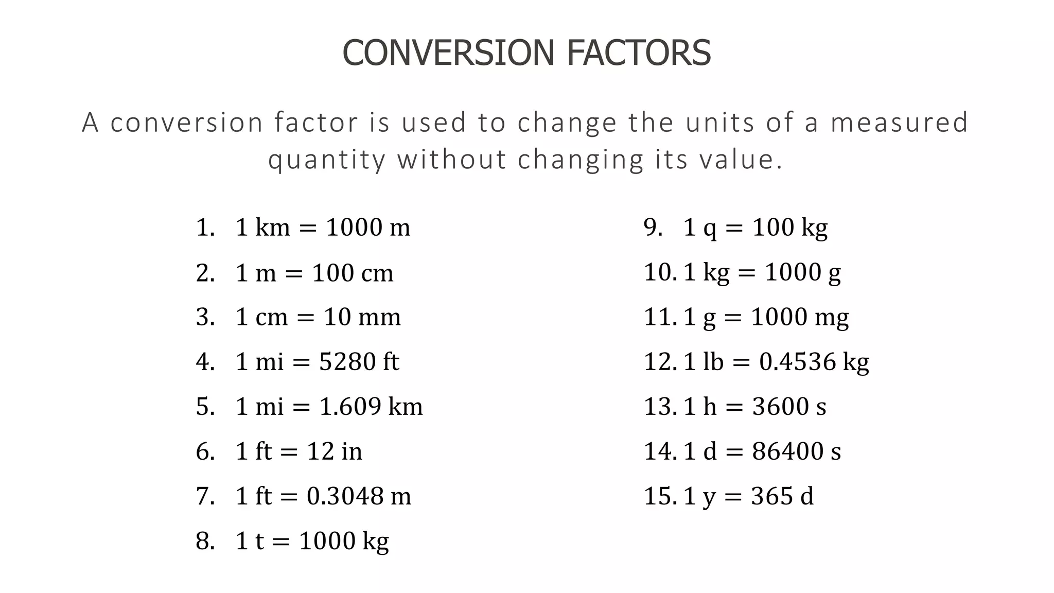 Physical Quantities--Units and Measurement--Conversion of Units | PPTX