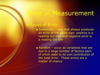 Measurement And Error | PPT