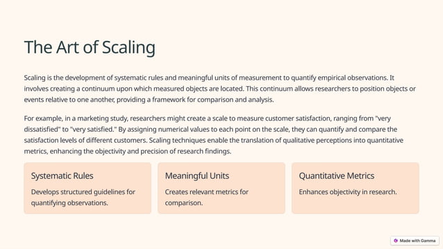 Measurement and Scaling Techniques in Research Methodology | PPTX