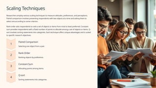 Measurement and Scaling Techniques in Research Methodology | PPTX