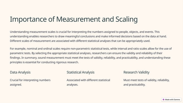 Measurement and Scaling Techniques in Research Methodology | PPTX