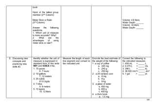 Measurement measuring length | DOC
