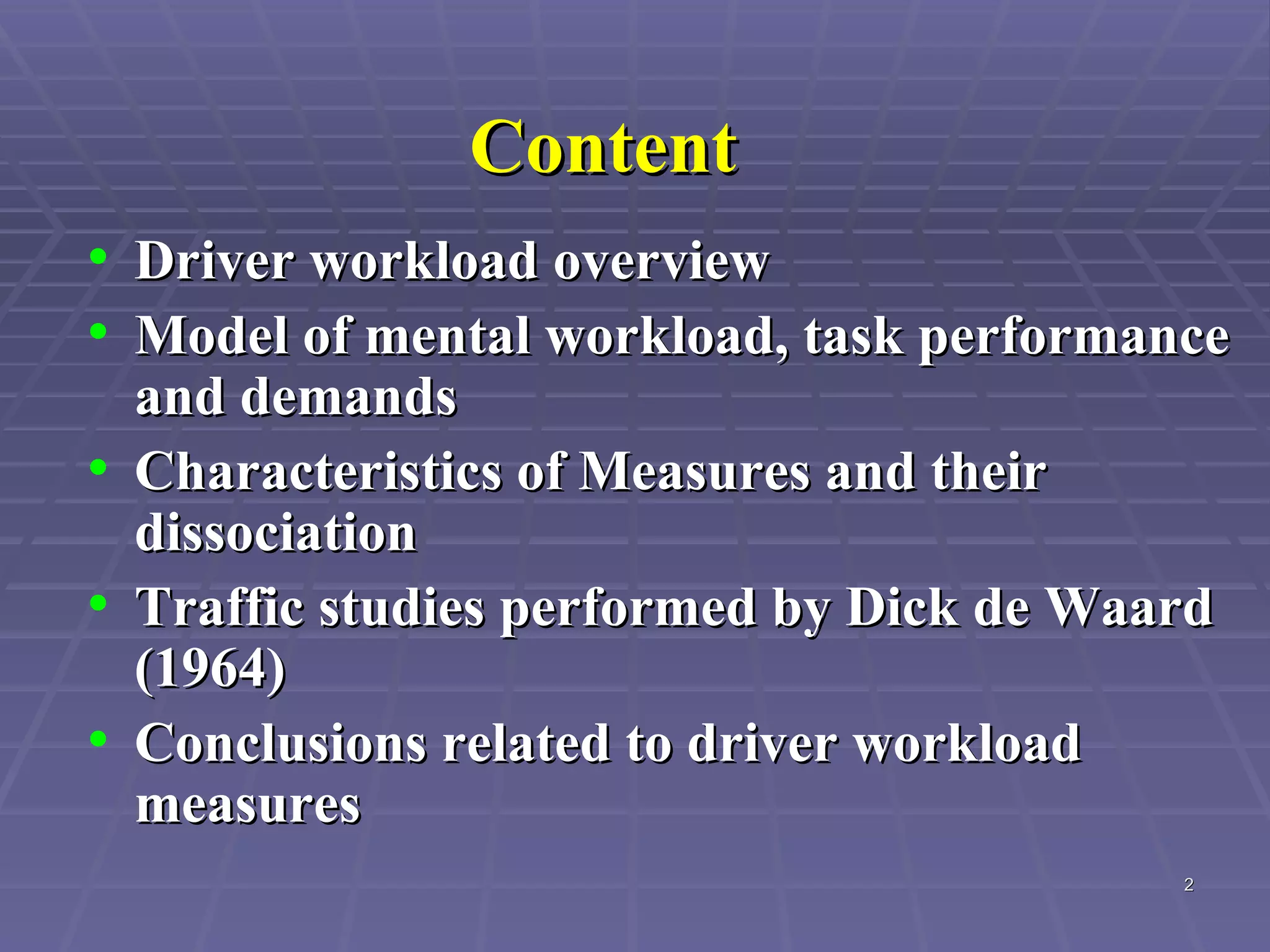 Measurement Of Mental Workload | PPT