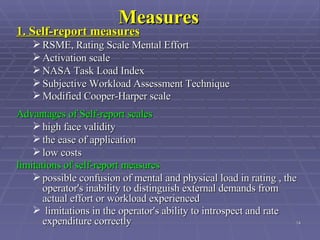Measurement Of Mental Workload | PPT