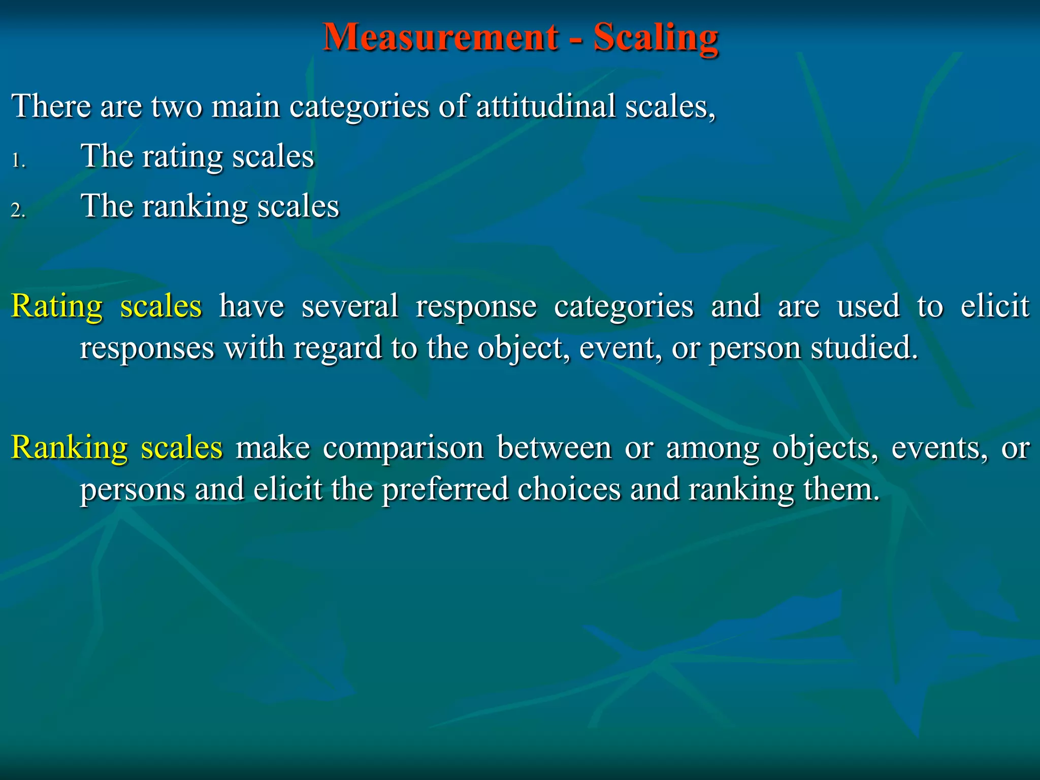 Measurement scaling | PPT