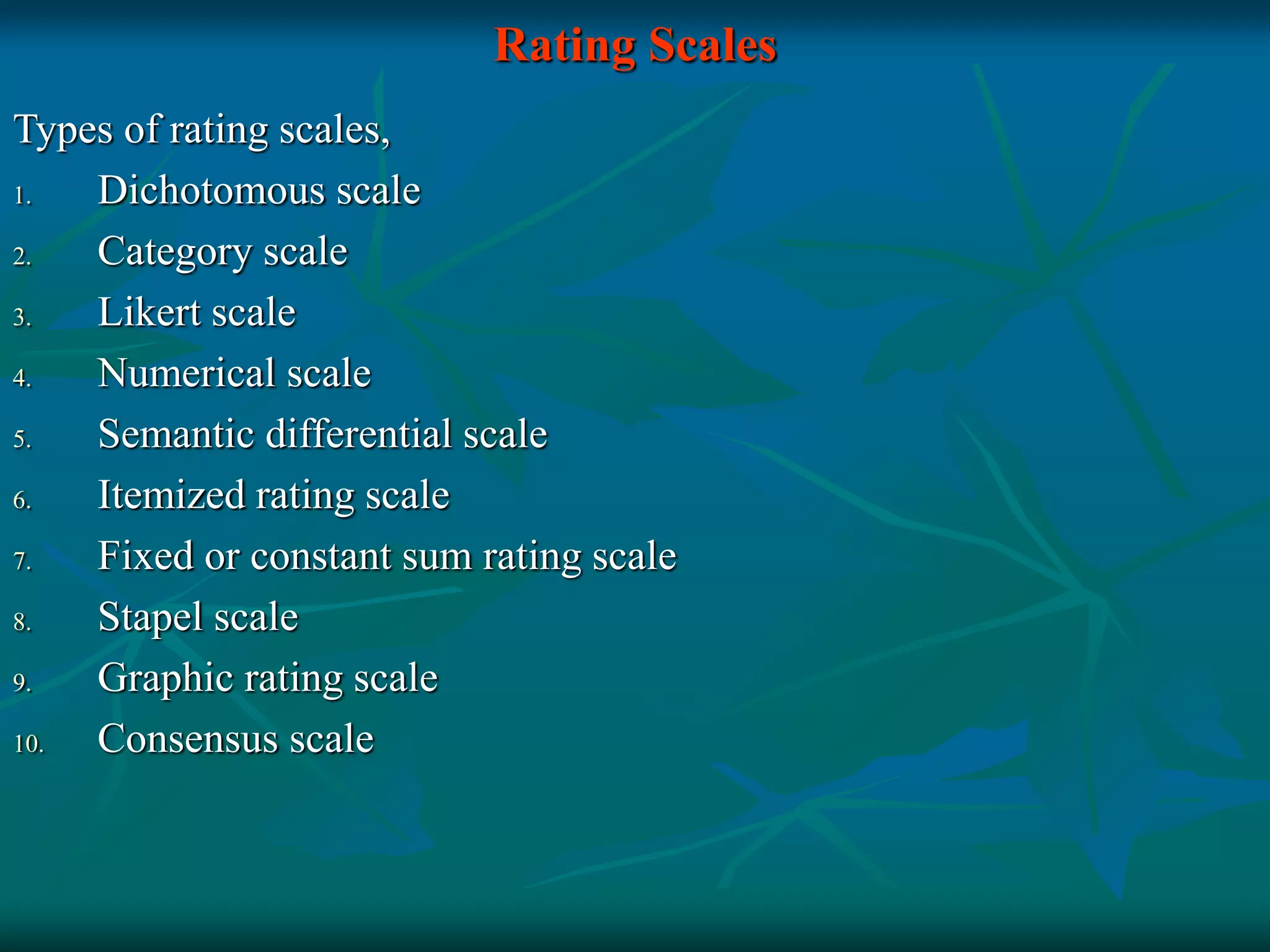 Measurement scaling | PPT