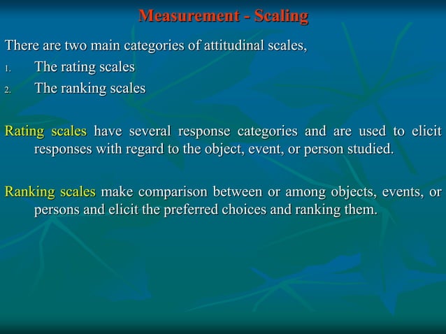 Measurement scaling | PPT
