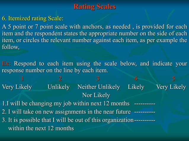 Measurement scaling | PPT
