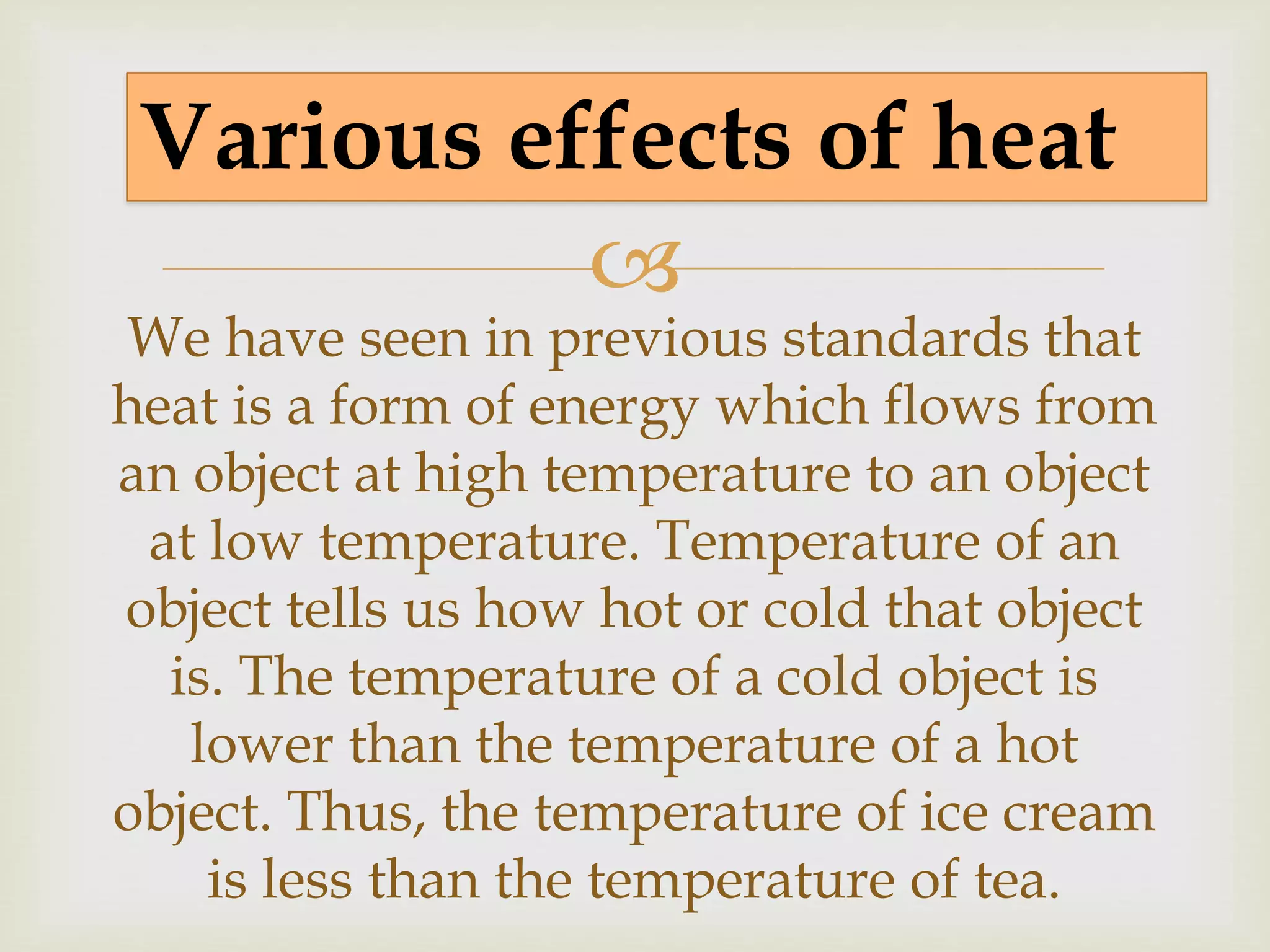 Measurement and effects of heat | PPTX