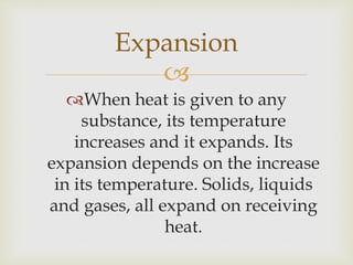 Measurement and effects of heat | PPTX