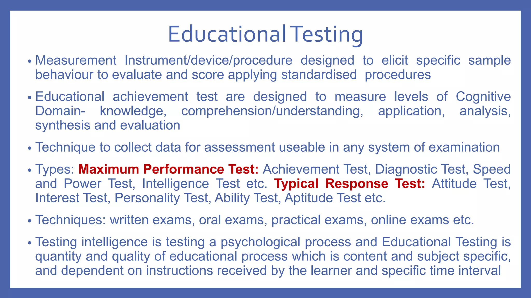 An Introduction to Test, Assessment, Measurement and Evaluation | PPT