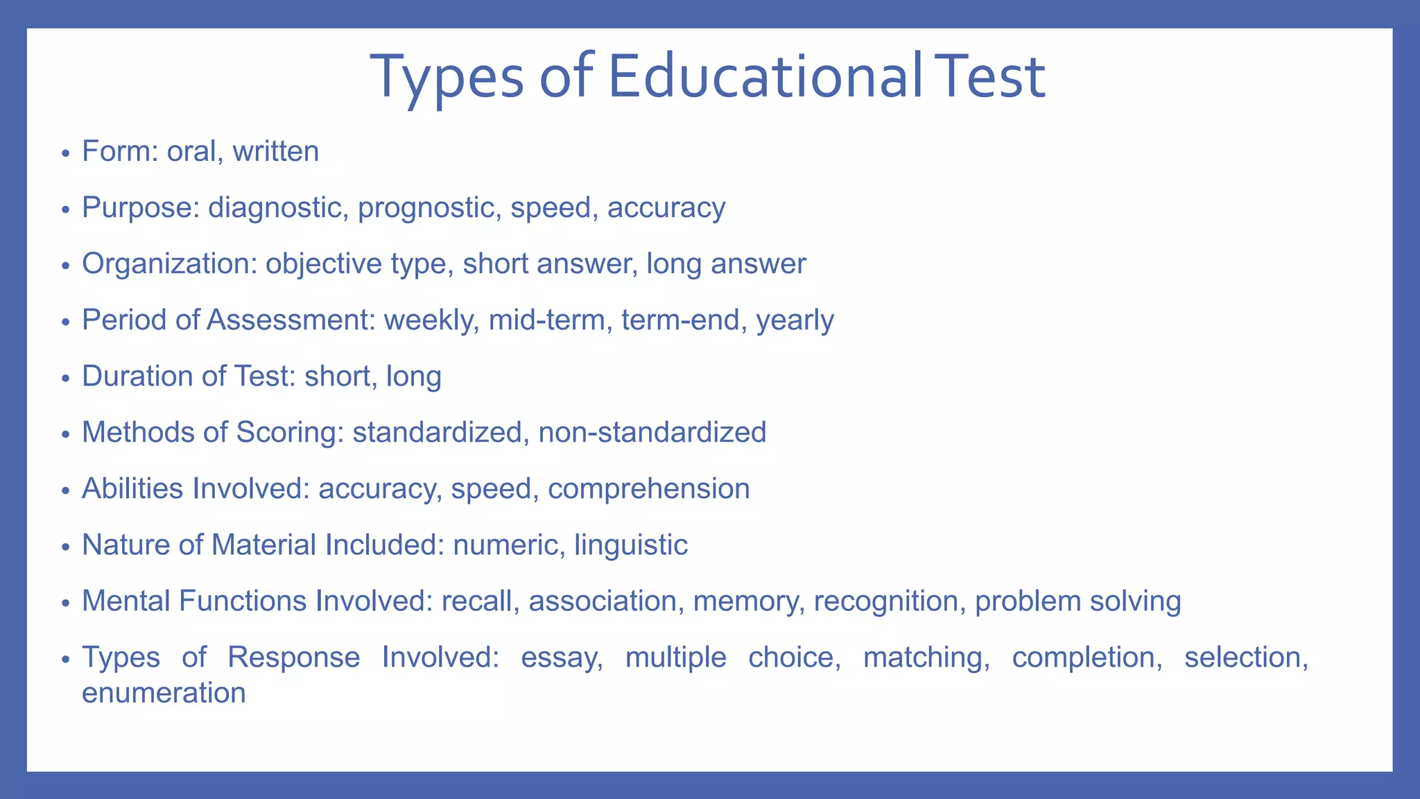 An Introduction to Test, Assessment, Measurement and Evaluation | PPT