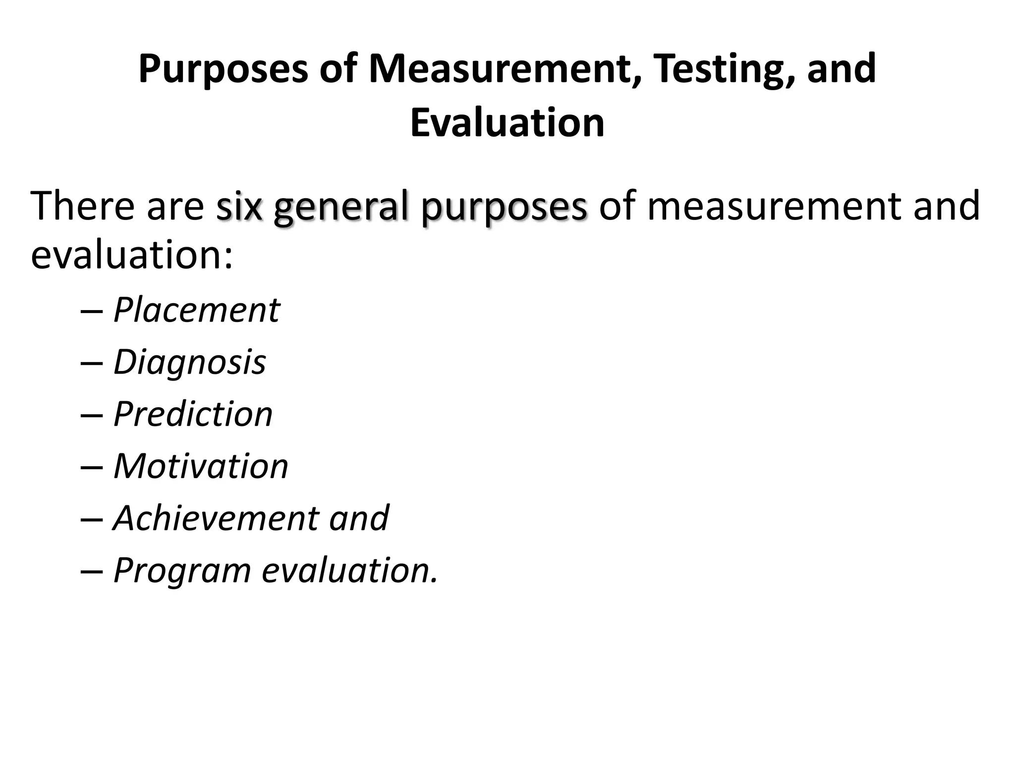 Measurement and evaluation | PPTX