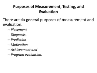 Measurement and evaluation | PPTX