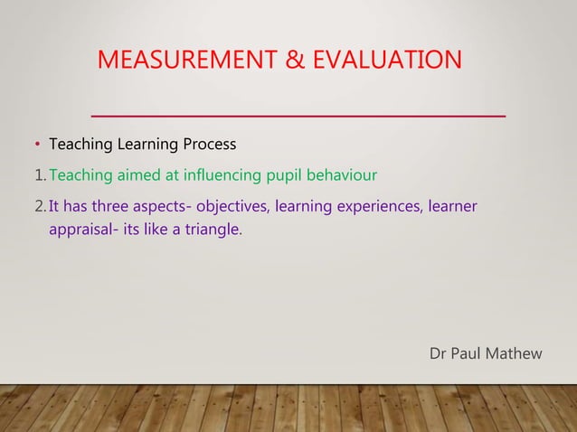 Measurement and Evaluation.ppt | Free Download