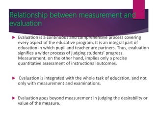 Measurement, Assessment and Evaluation | PPTX
