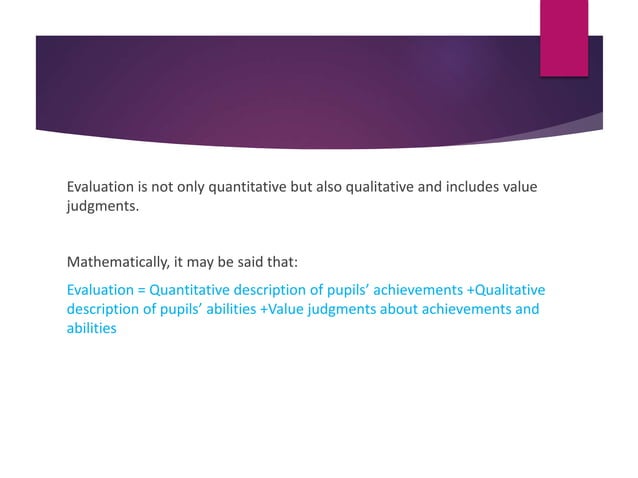 Measurement, Assessment and Evaluation | PPTX