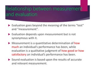 Measurement, Assessment and Evaluation | PPTX