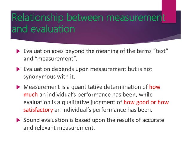 Measurement, Assessment and Evaluation | PPTX