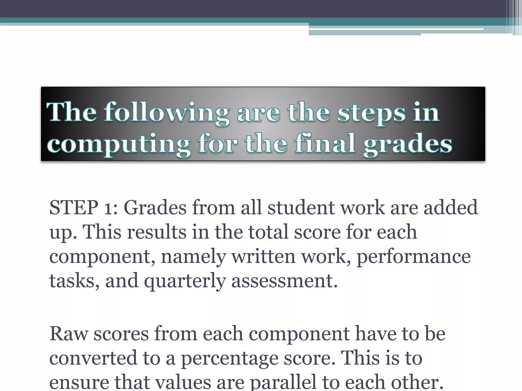 Measurement and evaluation k 12 grading system | PPTX