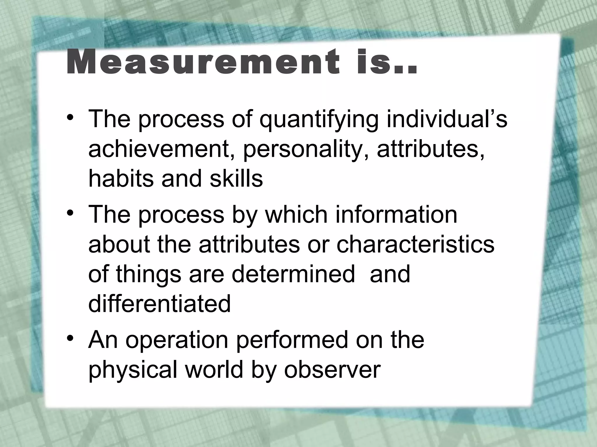 Measurement and evaluation in education | PPT