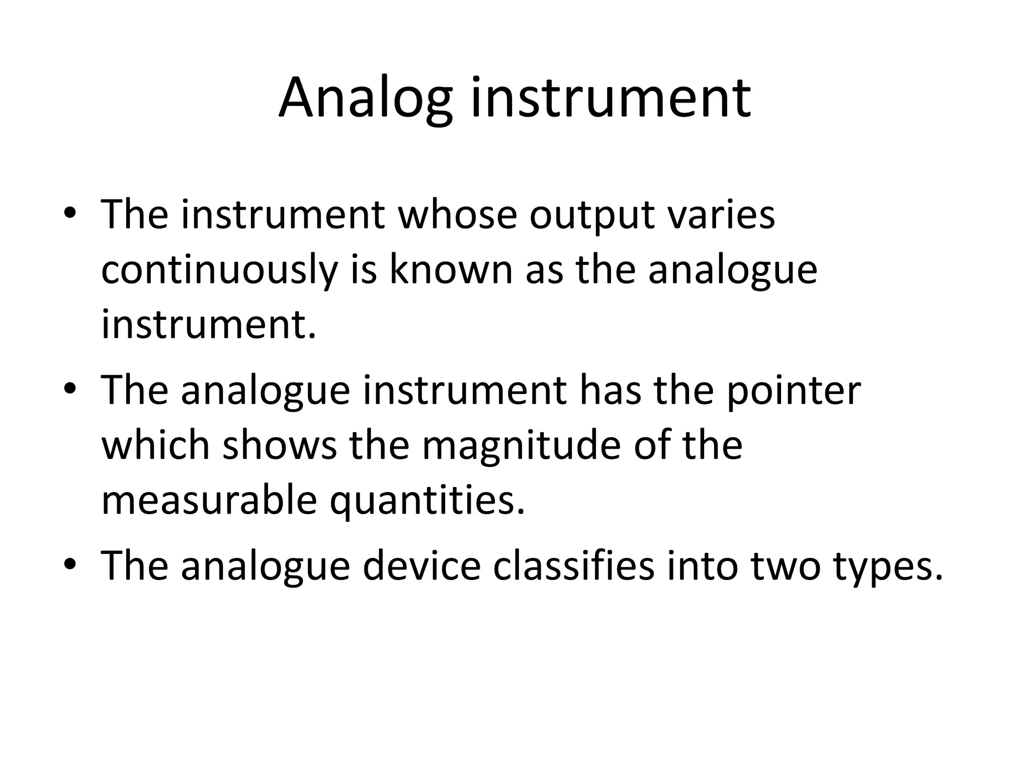 Measurement and instrumentation | PPTX
