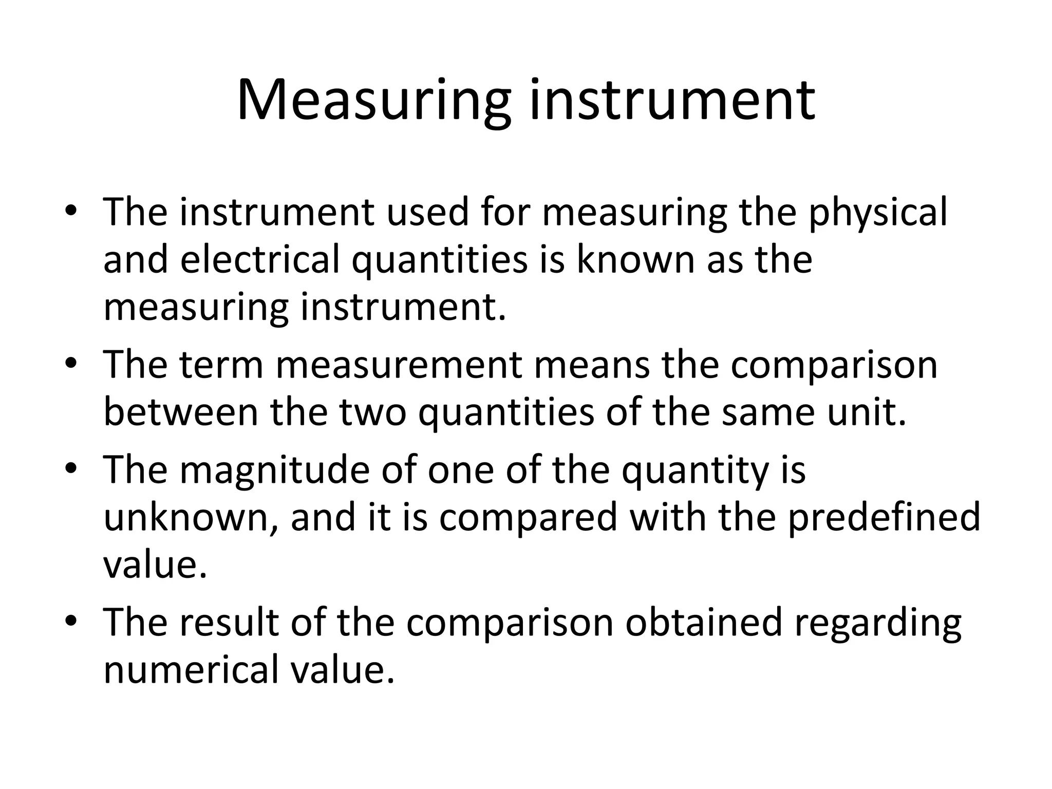 Measurement and instrumentation | PPTX