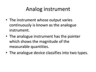 Measurement and instrumentation | PPTX