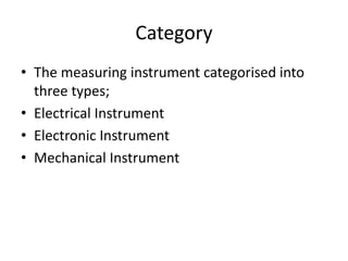 Measurement and instrumentation | PPTX