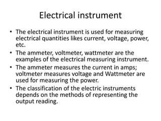 Measurement and instrumentation | PPTX