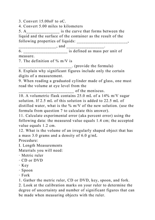 Measurement and Instrumentation LabLearning Objectives· Define.docx
