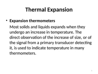 Measurement and Instrumentations of temperature | PPT