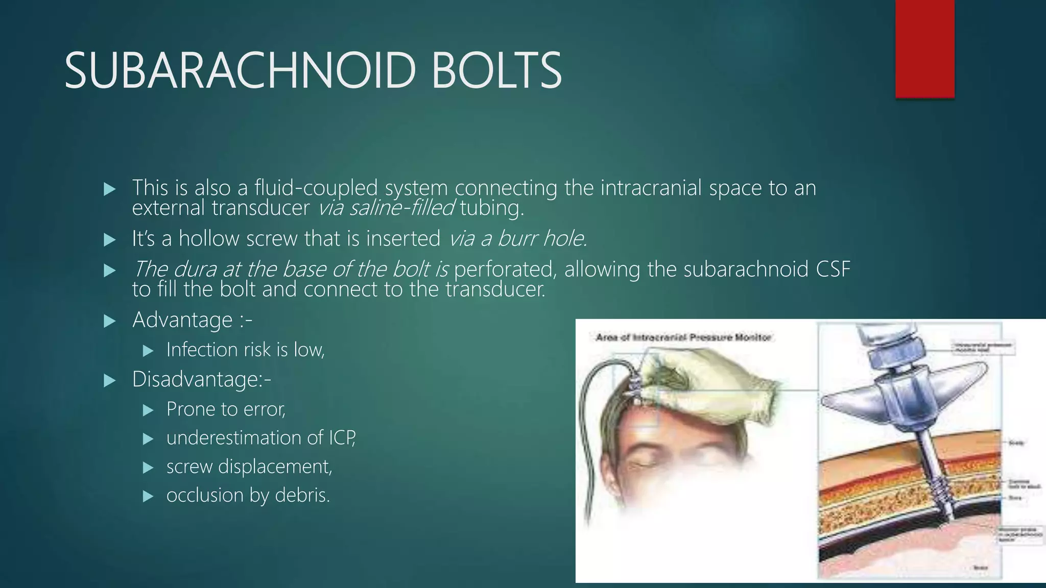 Measurement and management of increased intracranial pressure | PPTX