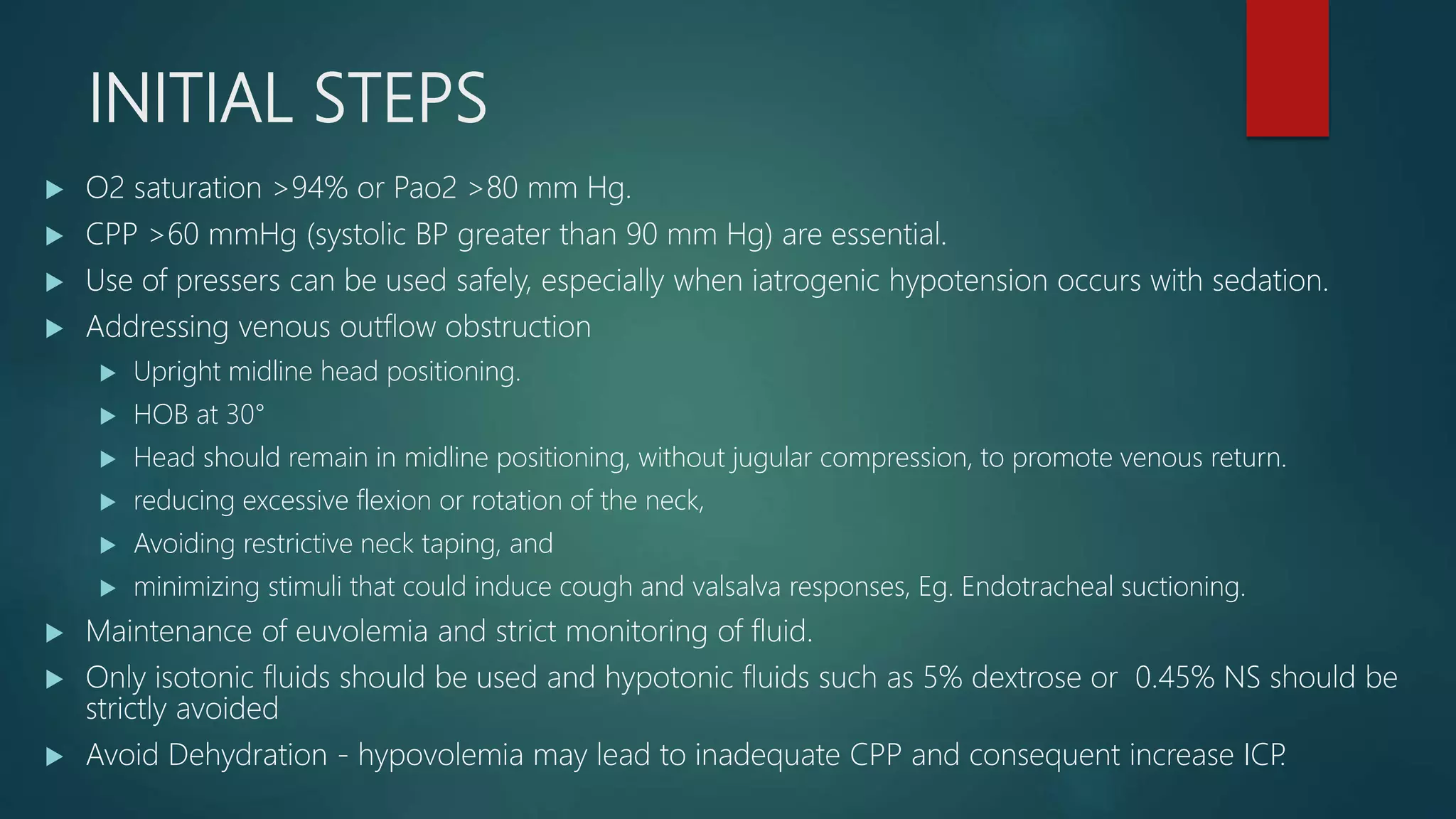 Measurement and management of increased intracranial pressure | PPT