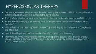 Measurement and management of increased intracranial pressure | PPTX
