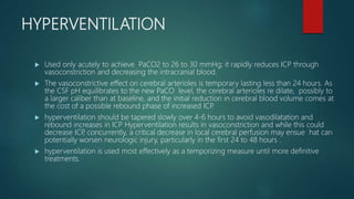 Measurement and management of increased intracranial pressure | PPTX