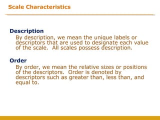 Measurement and scales | PPT