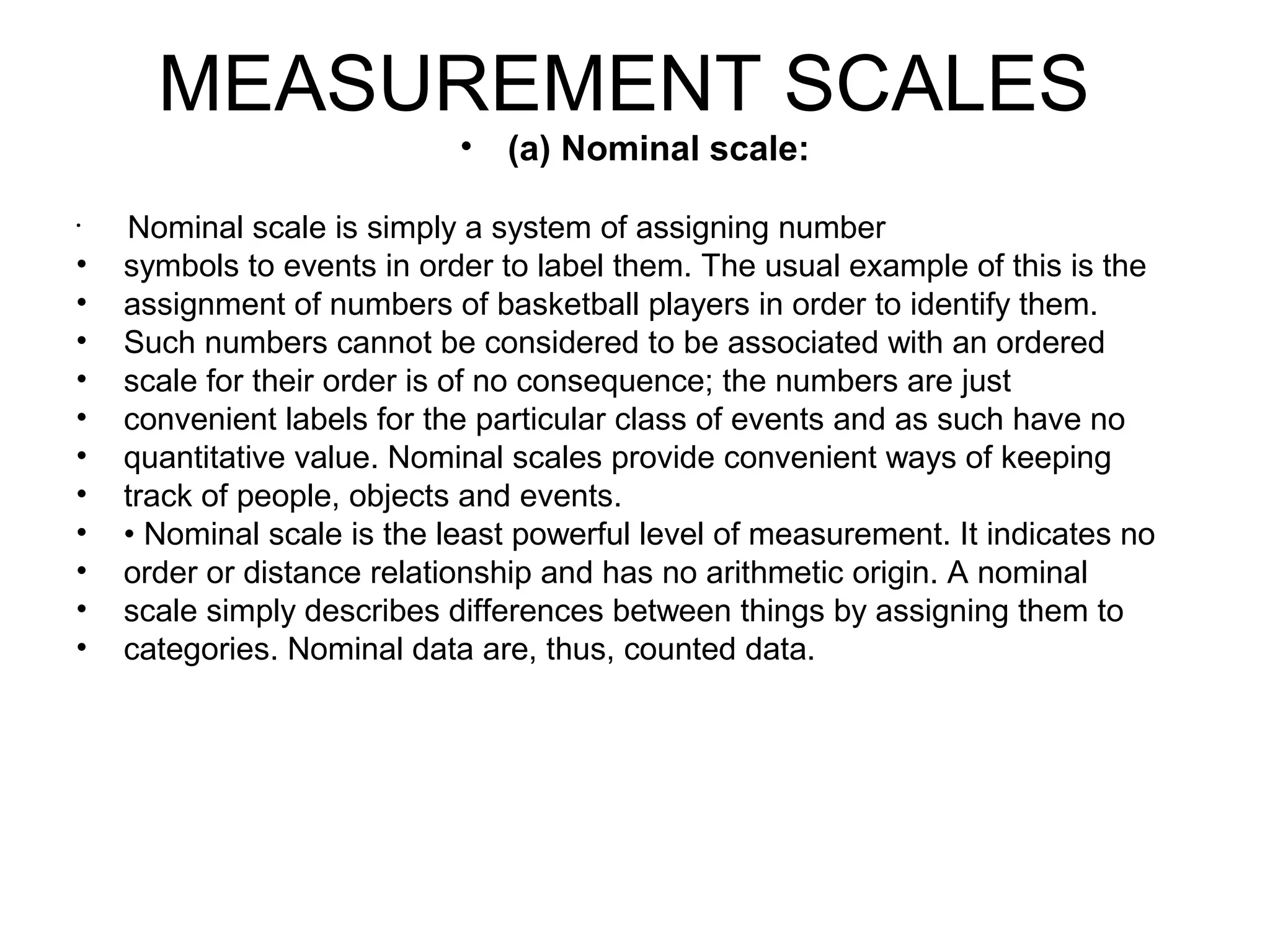 Measurement and scaling | PPT