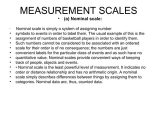 Measurement and scaling | PPT
