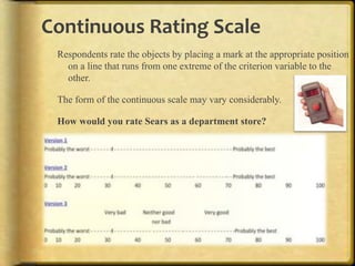 Measurement and scaling | PPT