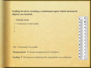 Measurement and scaling | PPT
