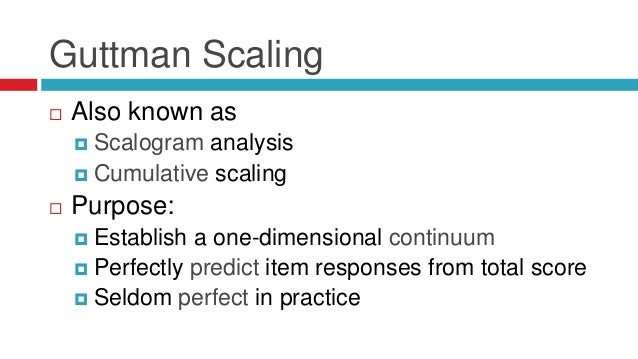 Measurement and scaling