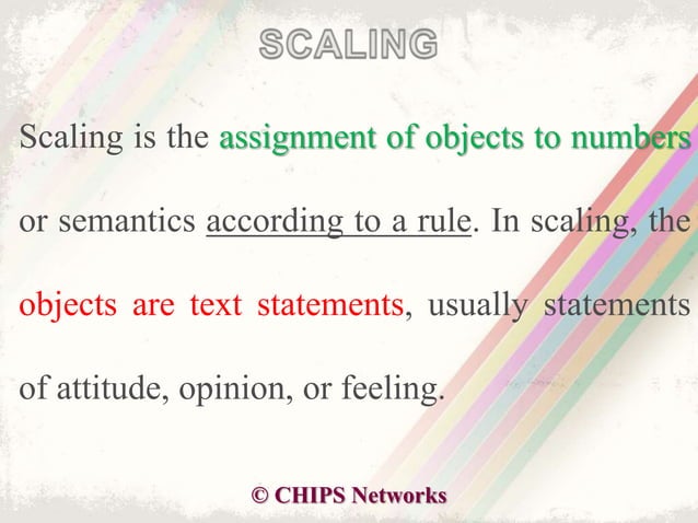 Measurement and scaling | PPT