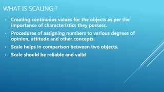 Measurement , Attitude Measurement and Scaling | PPT