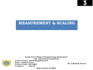 Measurement and scaling | PPT